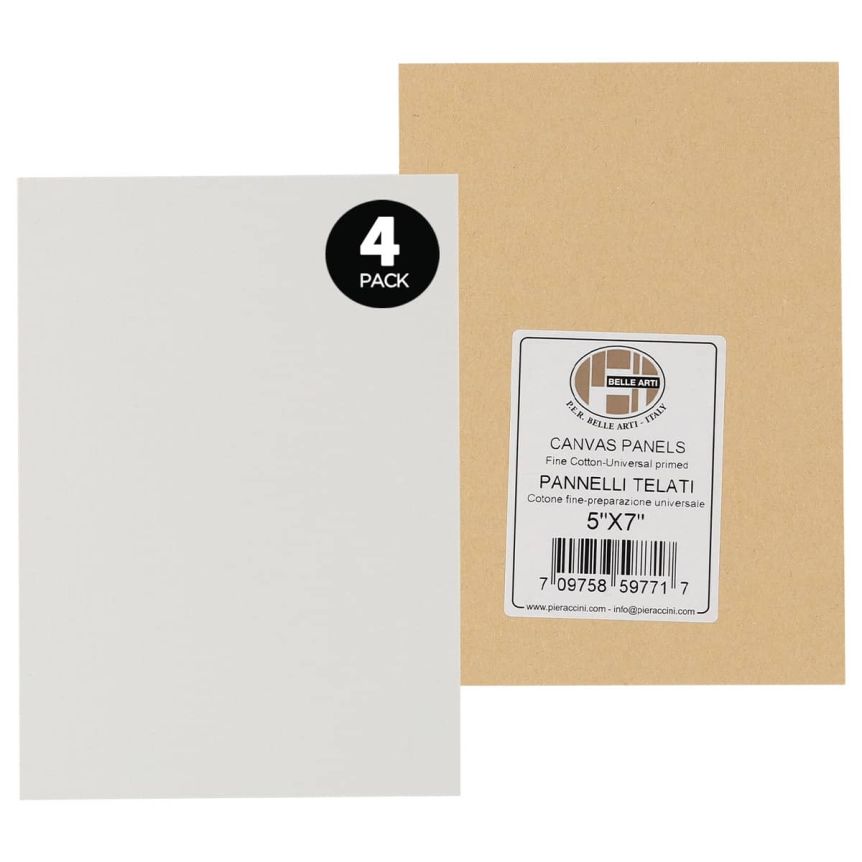 Panelli Canvas Panels Telati 5" x 7" (Pack of 4) | Jerry's Artarama