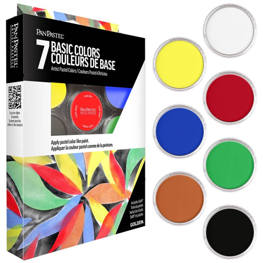 PanPastel® Artists' Pastels - Basic Colors Kit, Set of 7 with Palette ...
