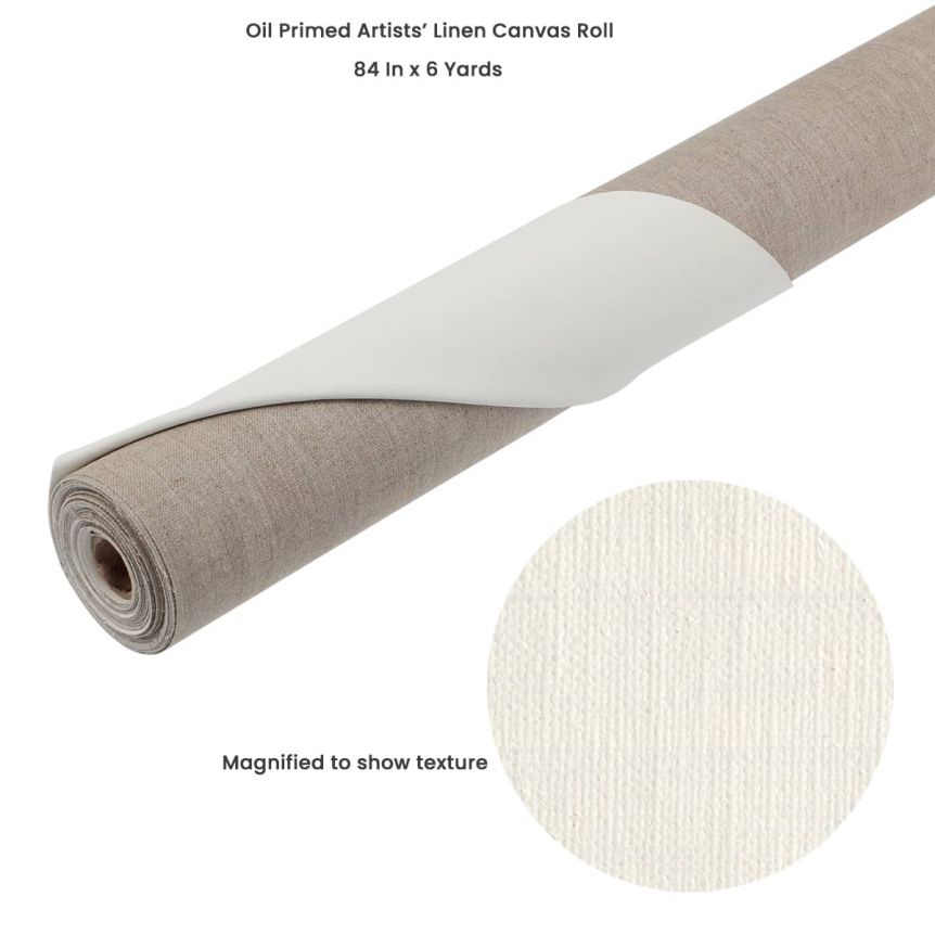 Paris Oil Primed Artists' Linen Canvas Roll 84" x 6 yd | Jerry's Artarama