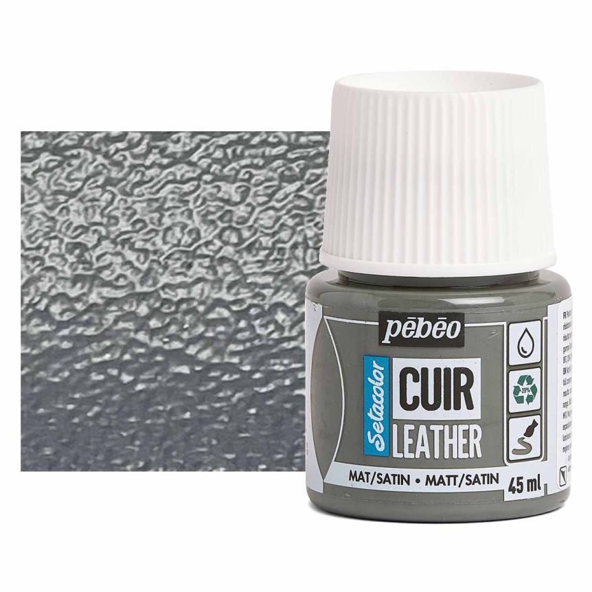 Pebeo Setacolor Leather Paints - Concrete Grey, 45ml | Jerry's Artarama