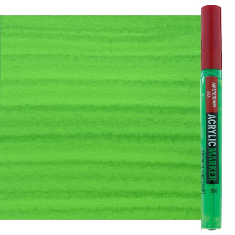 Amsterdam Acrylic Marker 4 mm Permanent Green Light | Jerry's Artarama