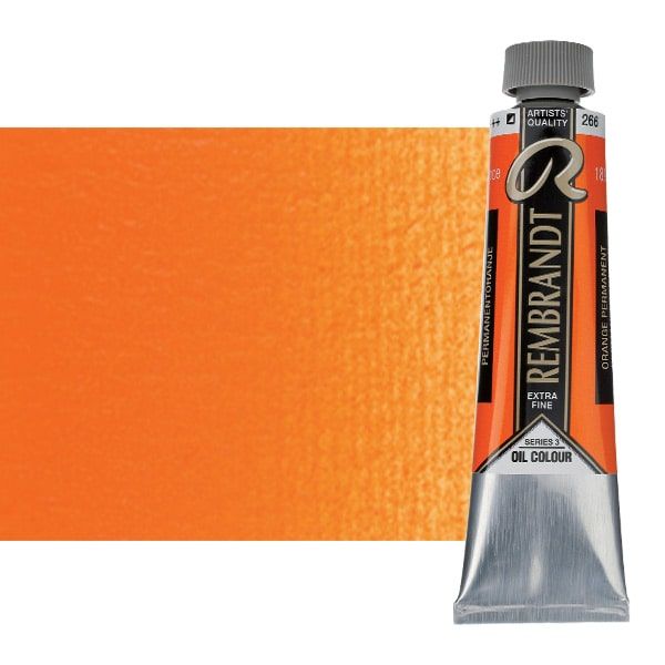 Rembrandt Extra-Fine Artists' Oil Paint - Permanent Orange, 40ml Tube | Jerry's Artarama
