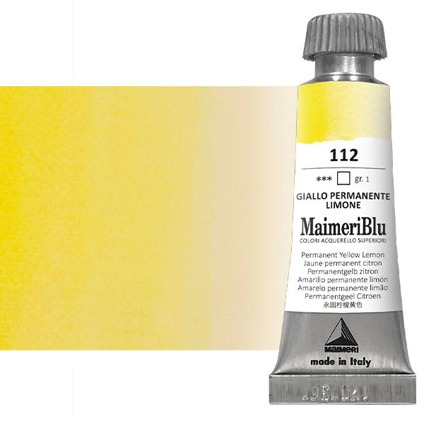 MaimeriBlu Watercolor - Permanent Yellow Lemon, 12ml | Jerry's Artarama