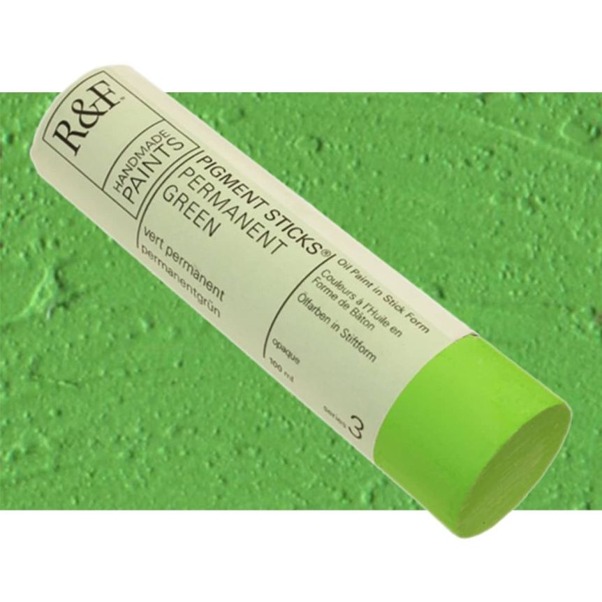 R&F Pigment Stick 100ml - Permanent Green | Jerry's Artarama