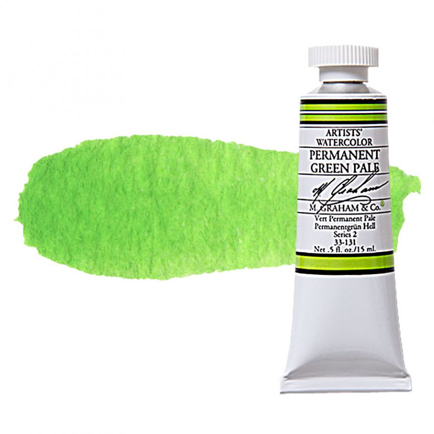 M. Graham Artists' Watercolor 15ml - Permanent Green Pale | Jerry's ...
