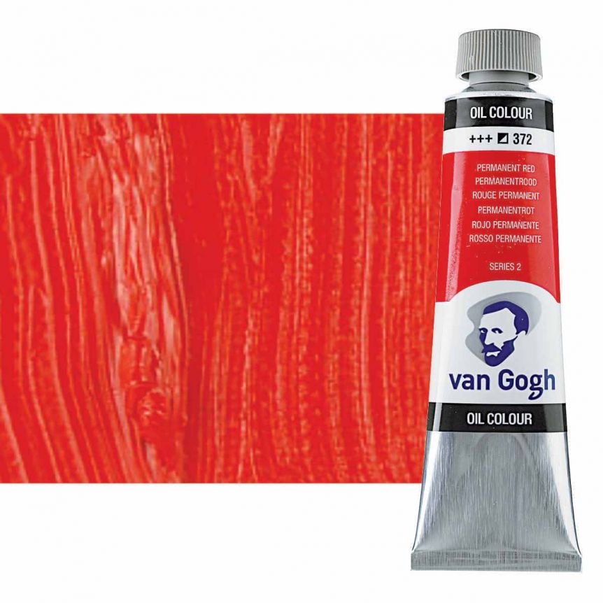Van Gogh Oil Color, 40ml Permanent Red Tube | Jerry's Artarama