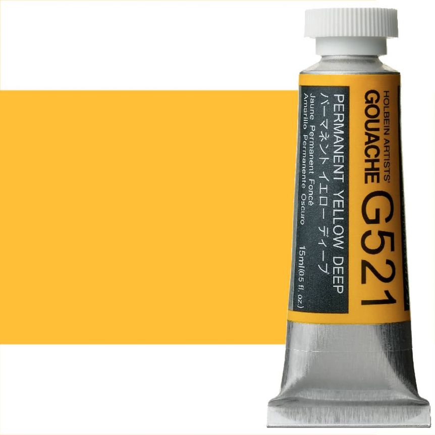 Holbein Artists' Gouache - Permanent Yellow Deep, 15ml Tube | Jerry's ...