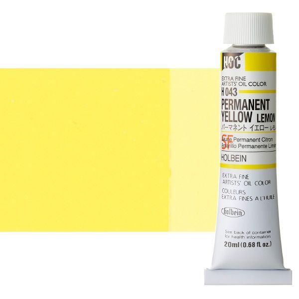 Holbein Extra-Fine Artists' Oil Color 20 ml Tube - Permanent Yellow ...