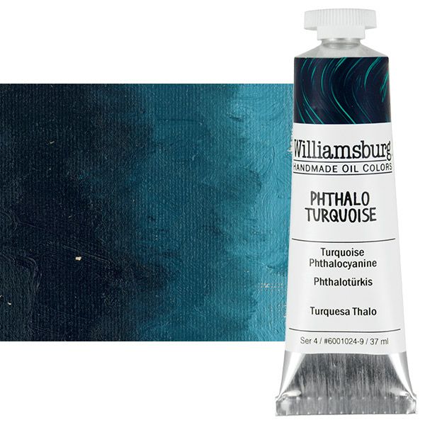 Williamsburg Oil Color, Phthalo Turquoise, 37ml Tube | Jerry's Artarama