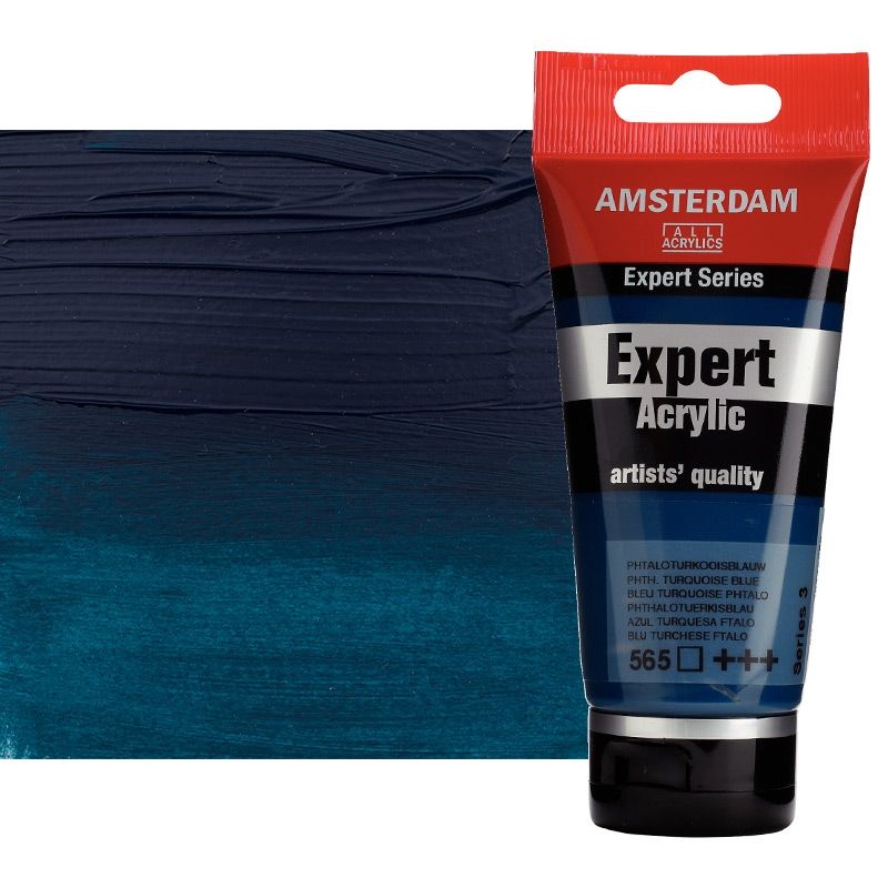 Amsterdam Expert Acrylic, Phthalo Turquoise Blue 75ml Tube | Jerry's ...