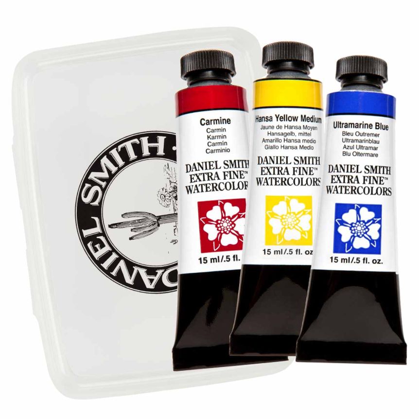 DANIEL SMITH Extra Fine Watercolor - Primary Mixing Set of 3 with Case ...