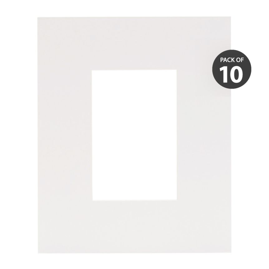 Pyramid Pre-Cut Mats 4 Ply - Style A - White (Pack of 10) | Jerry's ...