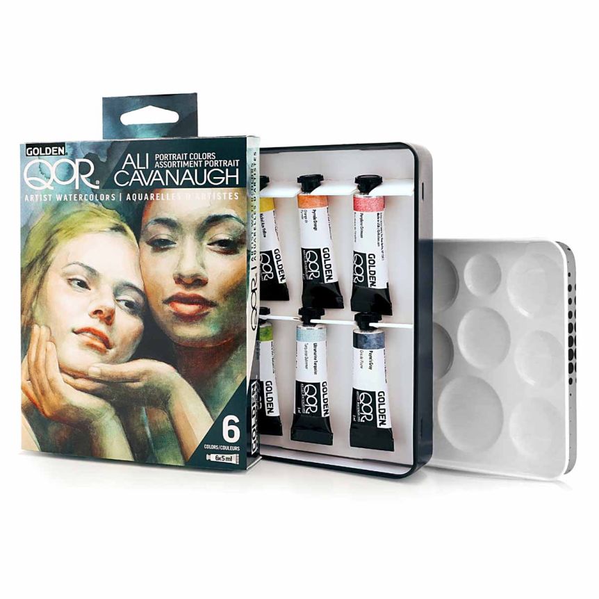 QoR Watercolor Ali Cavanaugh Portrait Colors Set of 6, 5ml Tubes | Jerry's Artarama