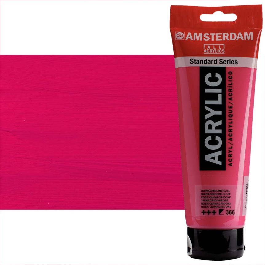 Amsterdam Standard Series Acrylic Paint - Quinacridone Rose, 250ml Tube ...