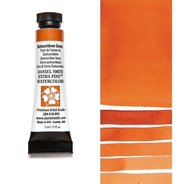 Daniel Smith Extra Fine Watercolor - Quinacridone Sienna, 5 ml Tube ...