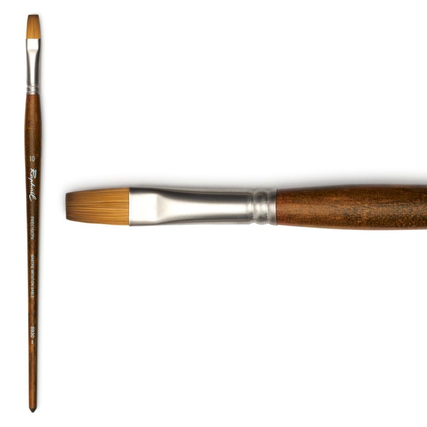 Raphaël Precision Long Handle Brush Flat #10 | Jerry's Artarama