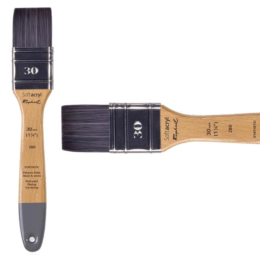 Raphaël Softacryl Acrylic Brush 280 Multimedia Flat Brush #30 | Jerry's ...