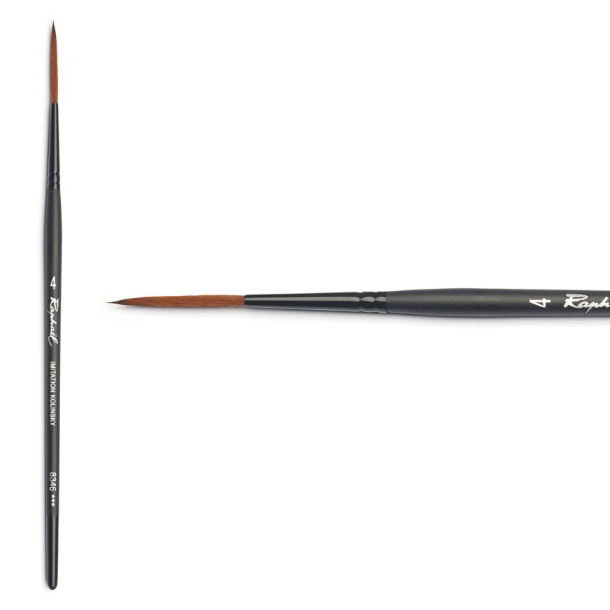 Raphael Stradivarius Synthetic Kolinsky Brush, #4 Rigger | Jerry's Artarama