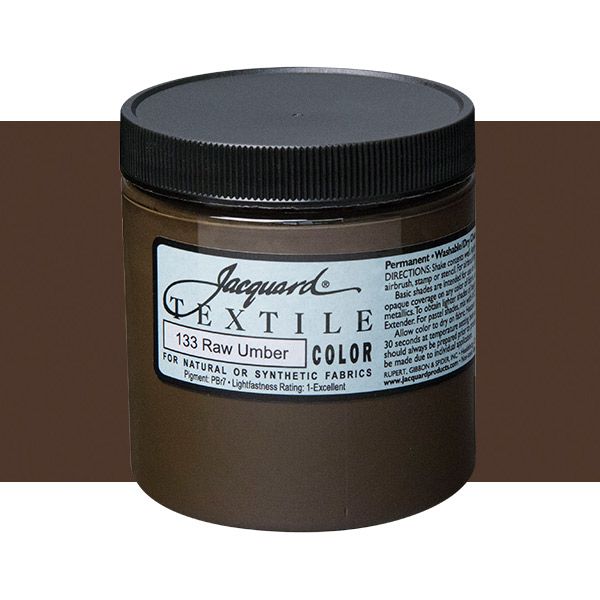 Jacquard Permanent Textile Color 8 oz. Jar - Raw Umber | Jerry's Artarama