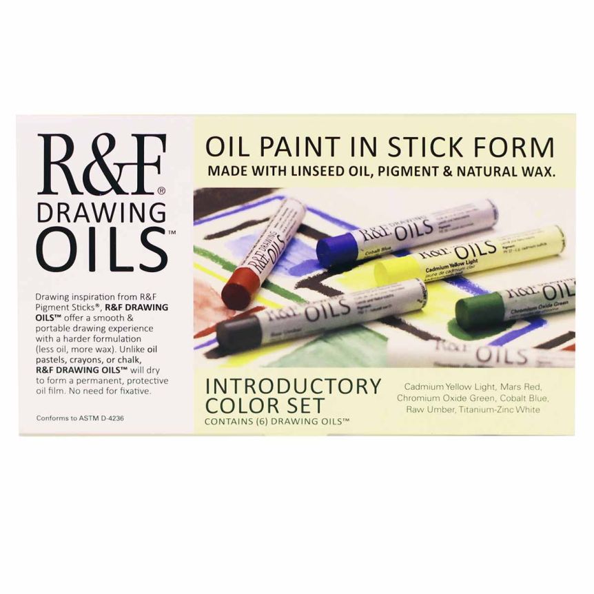 R&F Drawing Oil Stick - Introductory Set of 6, 12 ml | Jerry's Artarama