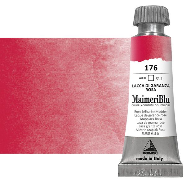 MaimeriBlu Watercolor - Rose (Alizarin) Madder, 12ml | Jerry's Artarama