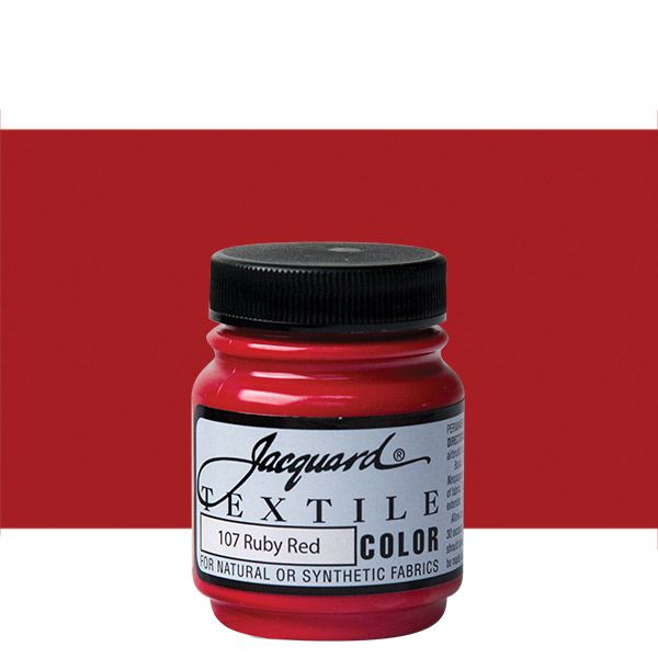 Jacquard Permanent Textile Color 2.25 oz. Jar - Ruby Red | Jerry's Artarama