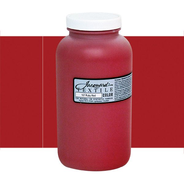 Jacquard Permanent Textile Color Quart Jar - Ruby Red | Jerry's Artarama