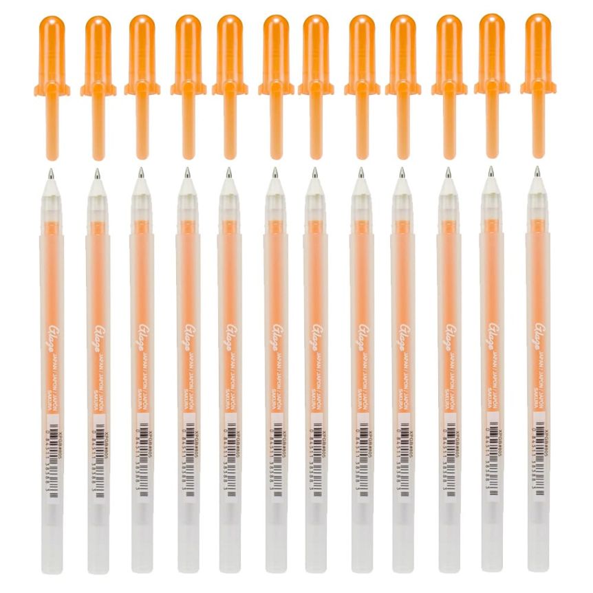 Sakura Gelly Roll 3-D Glaze Pen, Orange - Box of 12 | Jerry's Artarama