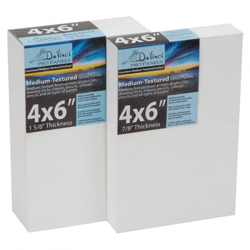 Da Vinci Pro Medium Textured Gesso Panels Sampler Pack 4x6 In | Jerry's ...