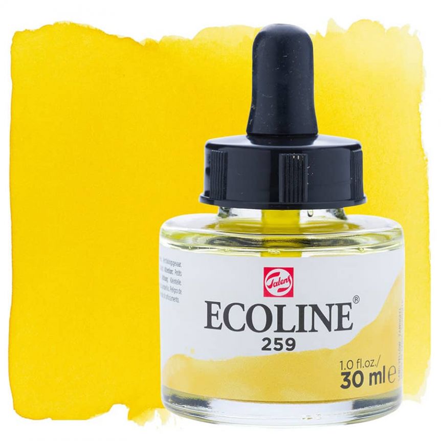 Ecoline Liquid Watercolor, Sand Yellow 30ml Pipette Jar | Jerry's Artarama