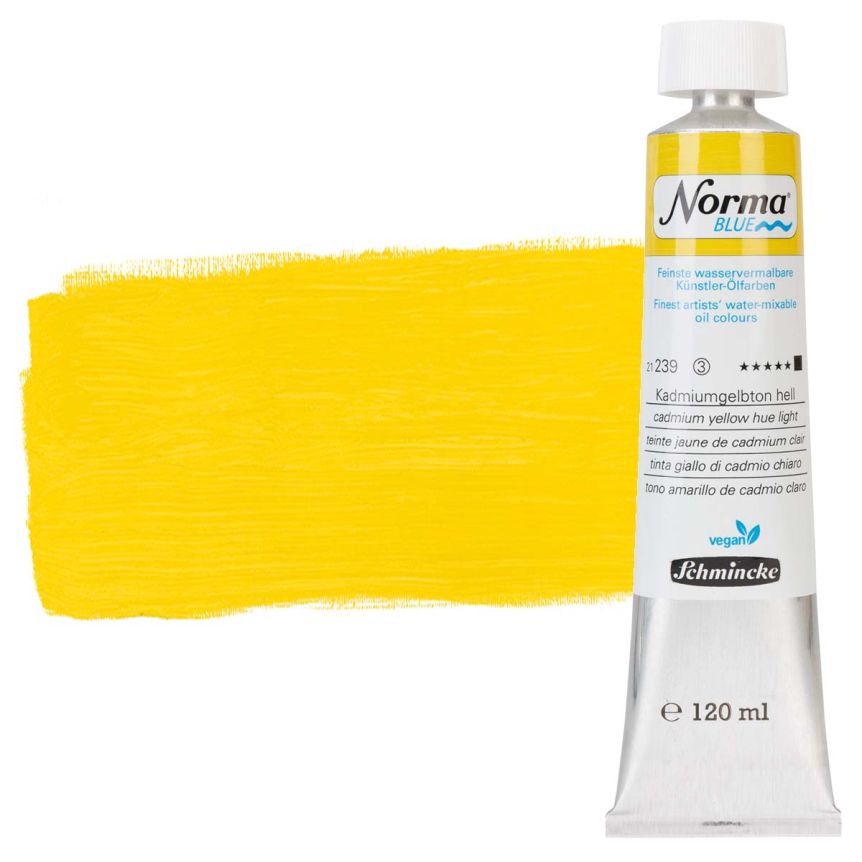 Norma Blue Water-Mixable Oil Color - Cadmium Yellow Hue Light, 120ml ...