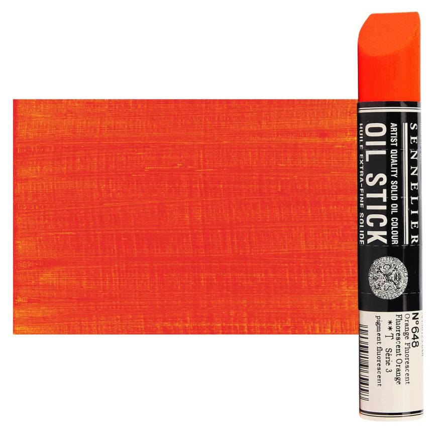 Sennelier Extra Fine Solid Oil Stick - Fluorescent Orange, 38ml | Jerry ...