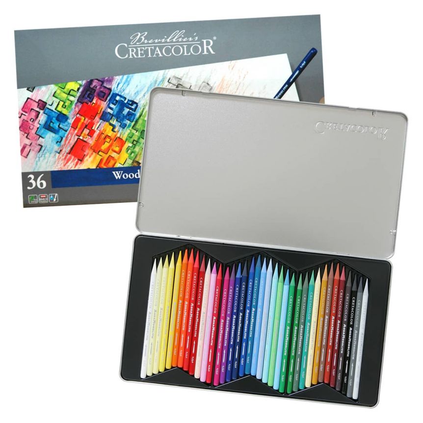 Cretacolor Aqua Monolith Colored Pencil Set of 36, Assorted Colors ...