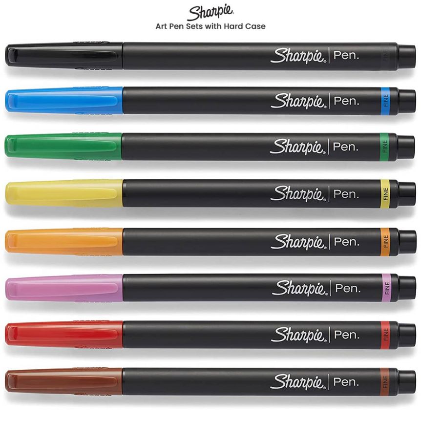 Sharpie Art Pen Set of 12 & 8 w/ Hard Case | Jerry's Artarama
