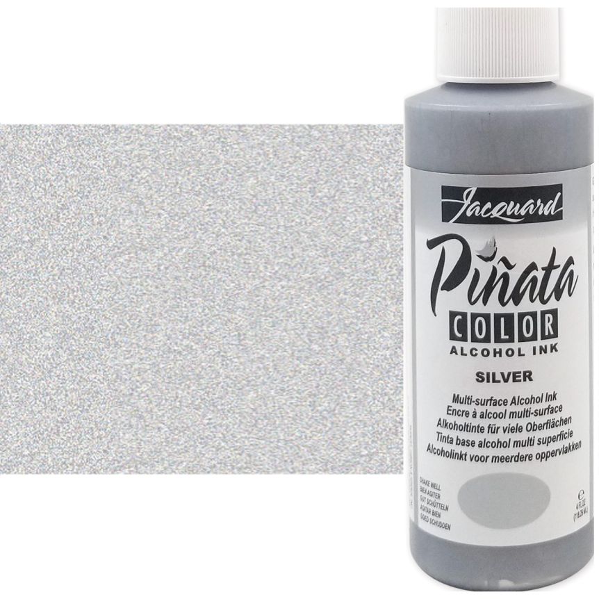 Jacquard Pinata Alcohol Ink - Silver, 4oz | Jerry's Artarama