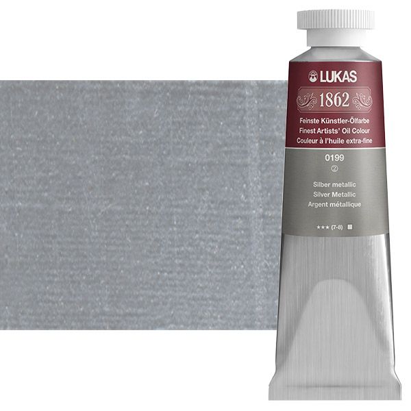 LUKAS 1862 Oil Color - Silver Metallic, 37ml | Jerry's Artarama
