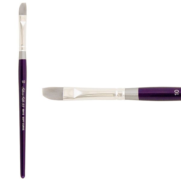 Silver Silk 88 Short Handle Brush Size 10 Soft Curve | Jerry's Artarama
