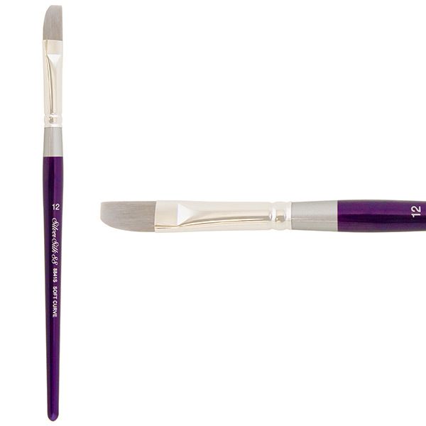 Silver Silk 88 Short Handle Brush Size 12 Soft Curve | Jerry's Artarama