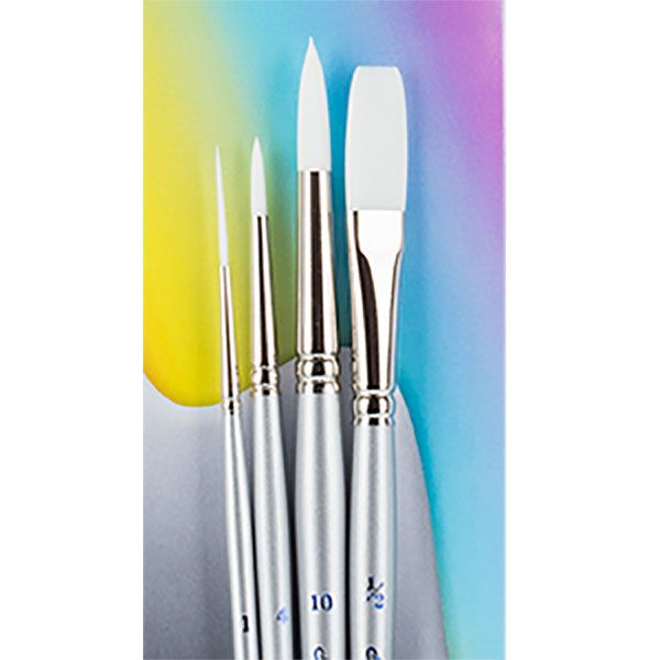 Silver Brush Silverwhite® Synthetic Short Handle Watercolor Brush (Set ...