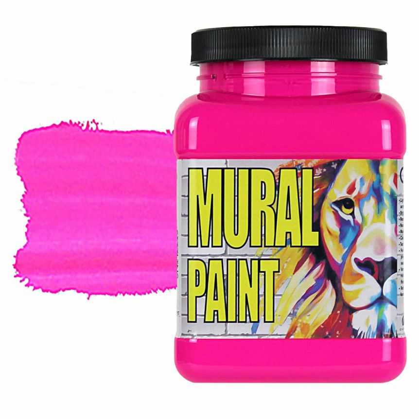 Chroma Acrylic Mural Paint - Sizzling Pink (Neon Pink), 16oz | Jerry's ...