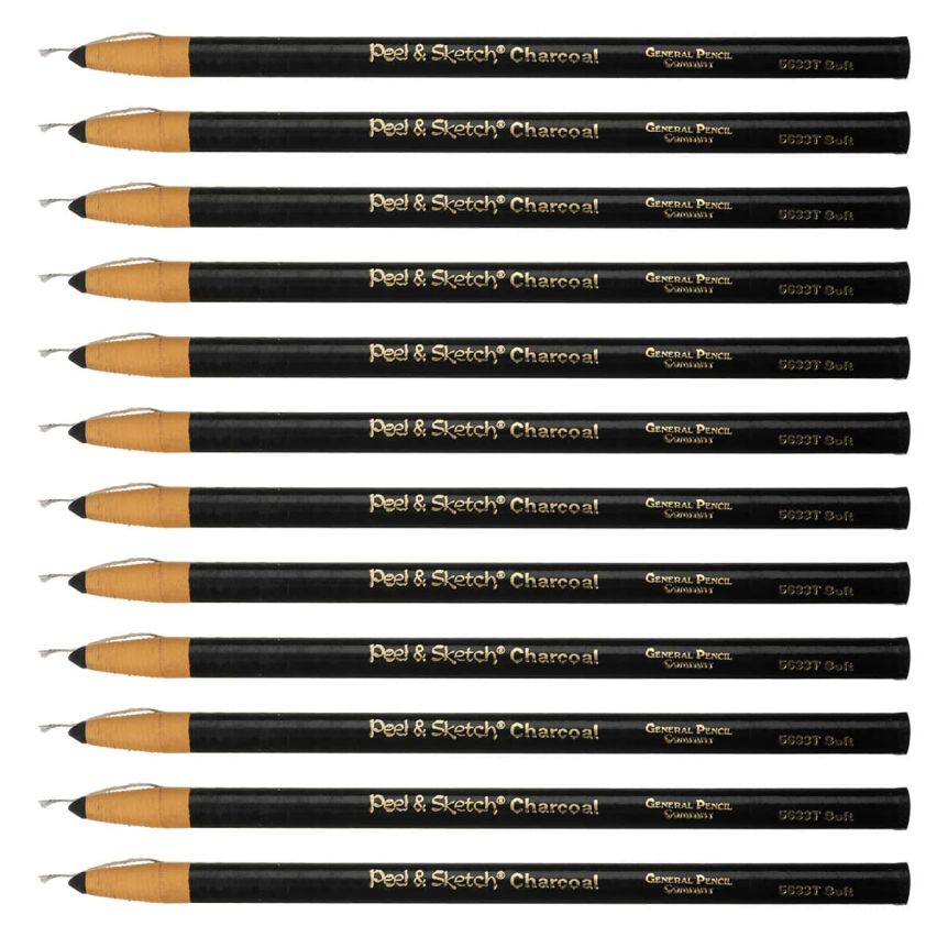 General's Peel & Sketch Charcoal Pencil - Soft (Box of 12) | Jerry's ...