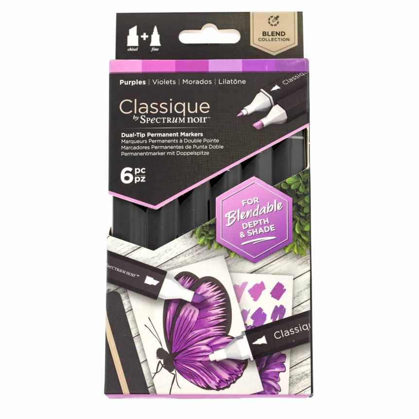 Spectrum Noir Classique Marker Purples Set of 6 | Jerry's Artarama