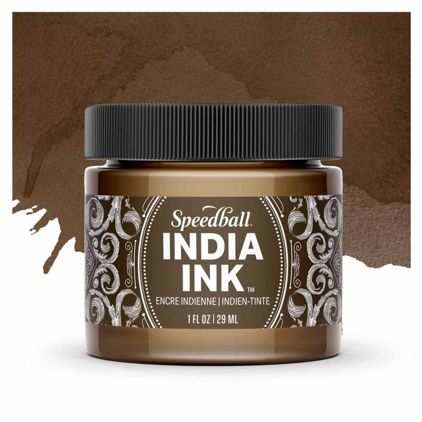 Speedball India Ink Sepia, 1oz | Jerry's Artarama