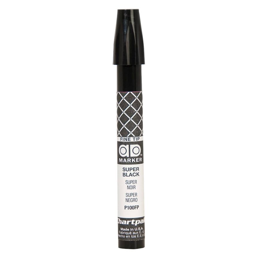 Chartpak AD Fine Tip Marker - Super Black | Jerry's Artarama