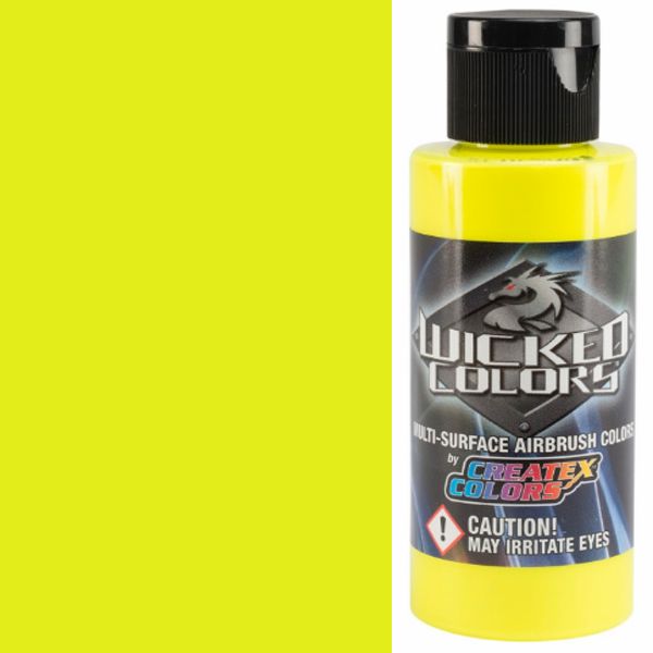 Wicked Air Airbrush Colors Fluorescent Yellow 2oz | Jerry's Artarama