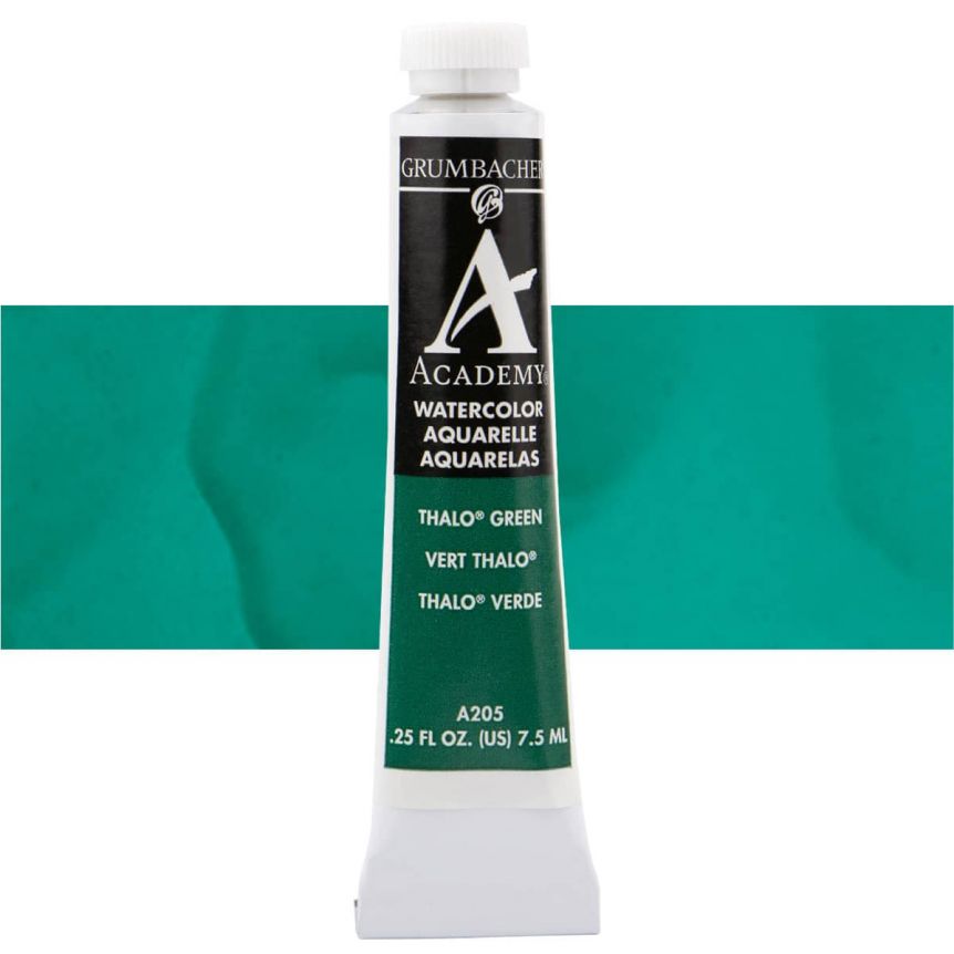 Grumbacher Academy Watercolor, Thalo Green Blue Shade - 7.5 ml Tube ...