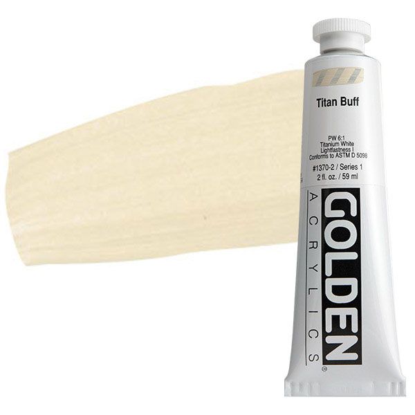 GOLDEN Heavy Body Acrylics - Titan Buff, 2oz Tube | Jerry's Artarama