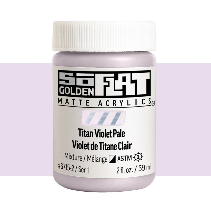 GOLDEN SoFlat Matte Acrylic - Titan Violet Pale, 2oz Jar | Jerry's Artarama