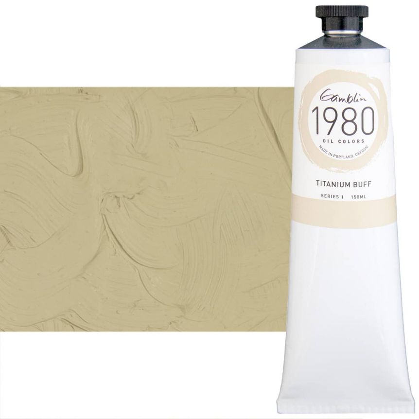 Gamblin 1980 Oil Colors - Titanium Buff, 150ml Tube | Jerry's Artarama
