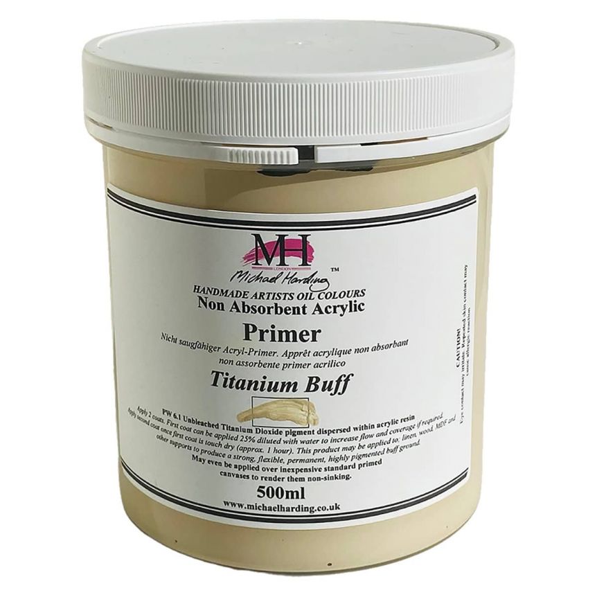 Michael Harding Non-Absorbent Acrylic Primer - Titanium Buff, 500ml ...